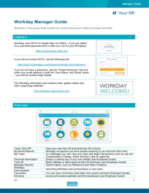 Fillable Online Workday Manager Guide Fax Email Print - pdfFiller