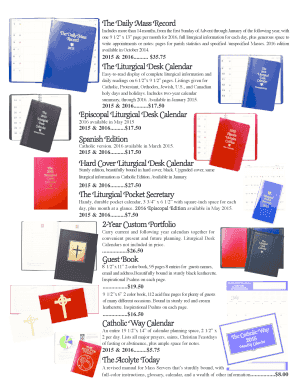 Fillable Online The Daily Mass Record Fax Email Print - pdfFiller