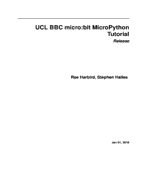 Fillable Online UCL BBC micro:bit MicroPython Fax Email Print - pdfFiller