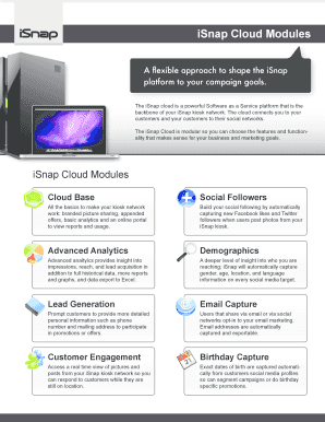 Fillable Online iSnap Cloud Modules Fax Email Print - pdfFiller