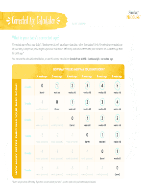 Fillable Online Corrected Age Calculator Fax Email Print - pdfFiller
