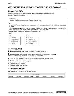 Fillable Online WHAT IS MY CHILDS DAILY ROUTINE Fax Email Print - pdfFiller