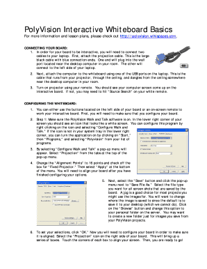 Fillable Online PolyVision Interactive Whiteboard Basics Fax Email Print - pdfFiller
