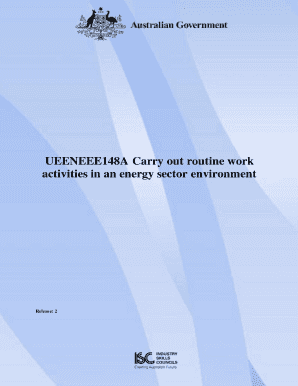 Fillable Online UEENEEE148A Carry out routine work Fax Email Print ...
