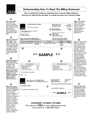 Fillable Online Understanding How To Read The Billing Statement Fax ...