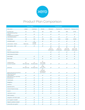 Fillable Online Product Plan Comparison Fax Email Print - pdfFiller