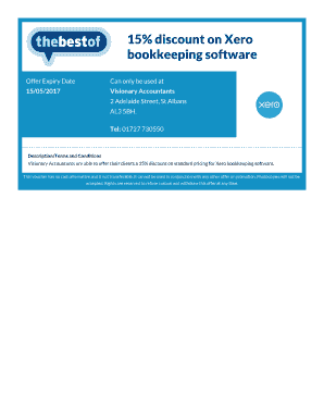 Fillable Online 15% discount on Xero Fax Email Print - pdfFiller