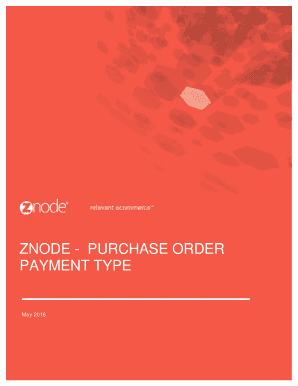 Fillable Online ZNODE - PURCHASE ORDER Fax Email Print - pdfFiller