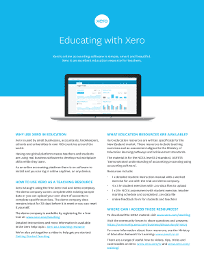 Fillable Online Educating with Xero Fax Email Print - pdfFiller