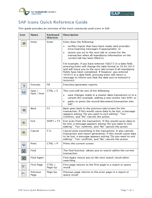 Fillable Online SAP Icons Quick Reference Guide Fax Email Print - pdfFiller