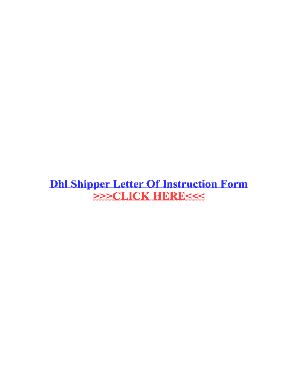 Dhl Sli Fillable Form - Fill Online, Printable, Fillable, Blank | pdfFiller