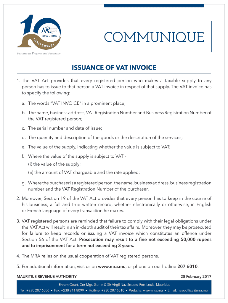 Fillable Online ISSUANCE OF VAT INVOICE Fax Email Print - pdfFiller