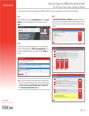 Fillable Online How do I log on to HSBCnet for the first time Fax Email ...