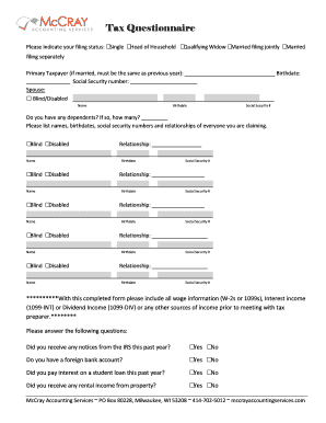 Fillable Online Please indicate your filing status: Single Head of ...