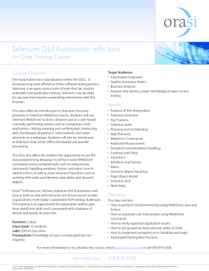 Fillable Online Selenium GUI Automation with Java Fax Email Print ...