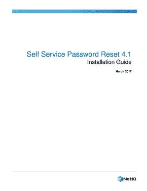 Fillable Online 1 Self Service Password Reset Overview Fax Email Print - pdfFiller