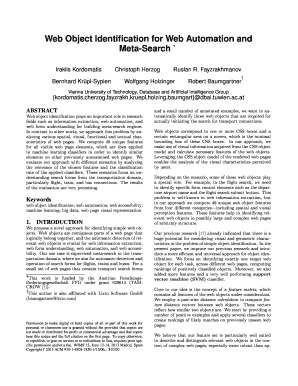 Fillable Online Web Object Identification for Web Automation and Fax ...