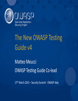 Fillable Online The New OWASP Testing Fax Email Print - pdfFiller