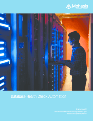 Fillable Online Database Health Check Automation Fax Email Print - pdfFiller