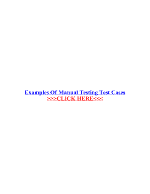 Fillable Online Examples Of Manual Testing Test Cases Fax Email Print ...