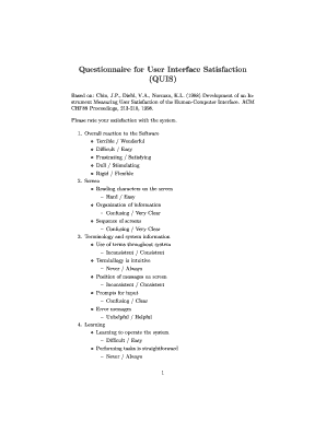 Fillable Online Questionnaire for User Interface Satisfaction Fax Email ...
