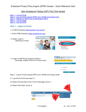 Fillable Online Enterprise Privacy Policy Engine (EPPE) Access Quick Reference Card Fax Email ...