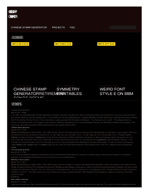 Fillable Online CHINESE STAMP GENERATOR Fax Email Print - pdfFiller