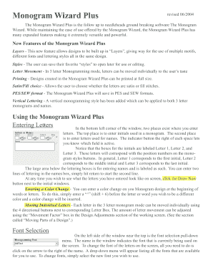 Monogram Wizard Plus Fonts Pdf - Fill Online, Printable, Fillable ...
