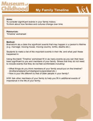 Fillable Online My Family Timeline Fax Email Print - pdfFiller