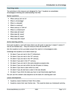 Fillable Online Introduction to chronology Fax Email Print - pdfFiller