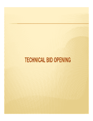 Fillable Online TECHNICAL BID OPENING Fax Email Print - pdfFiller