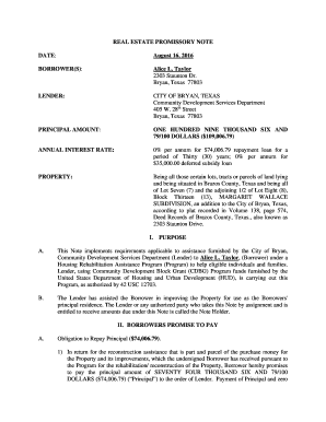 Fillable Online REAL ESTATE PROMISSORY NOTE Fax Email Print - pdfFiller