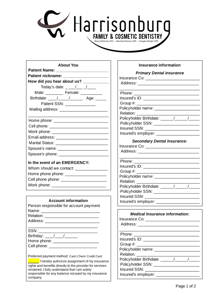 Fillable Online Patient nickname: Fax Email Print - pdfFiller