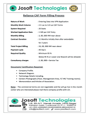 Fillable Online Reliance CAF Form Filling Process Fax Email Print ...