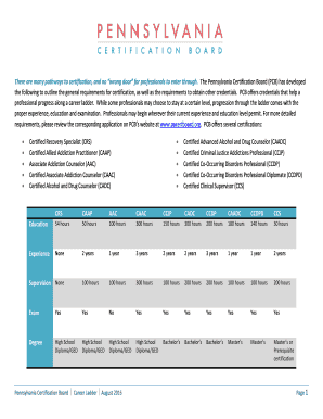 Fillable Online There are many pathways to certification, and no wrong ...