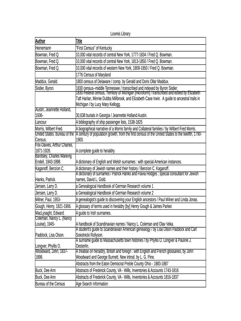 Fillable Online Loomis Library Fax Email Print - pdfFiller