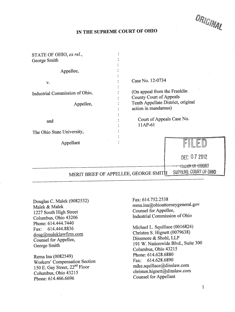 Fillable Online Industrial Commission of Ohio, Fax Email Print - pdfFiller