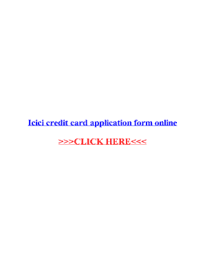 Fillable Online Icici credit card application form online Fax Email ...