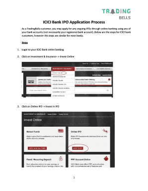 Fillable Online ICICI Bank IPO Application Process Fax Email Print ...
