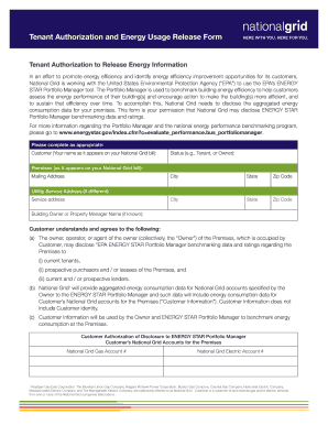 Fillable Online Tenant Authorization and Energy Usage Release Form Fax ...