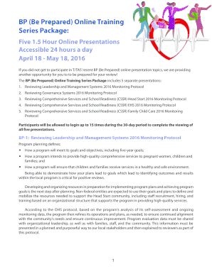Fillable Online BP (Be Prepared) Online Training Fax Email Print ...