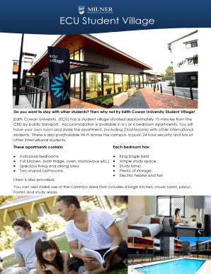 Fillable Online ECU Student Village Fax Email Print - pdfFiller