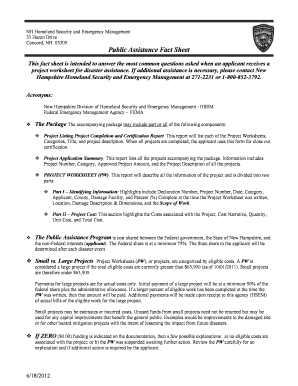 Fillable Online Public Assistance Fact Sheet Fax Email Print - pdfFiller