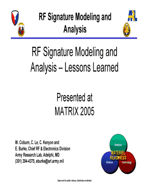 Fillable Online RF Signature Modeling and Fax Email Print - pdfFiller