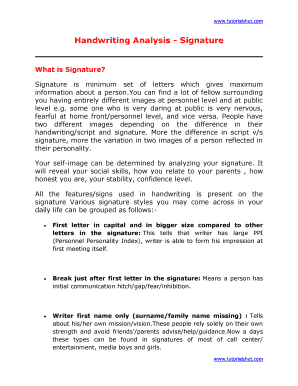 Fillable Online Handwriting Analysis - Signature Fax Email Print ...