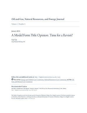 Fillable Online A Model Form Title Opinion: Time for a Revisit Fax ...