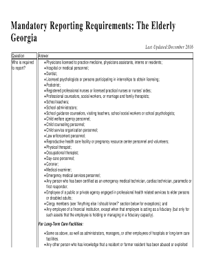 Fillable Online Mandatory Reporting Requirements: The Elderly Fax Email ...