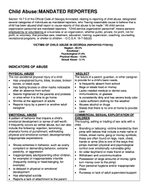 Fillable Online Child Abuse: MANDATED REPORTERS Fax Email Print - pdfFiller
