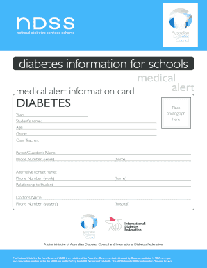 Fillable Online medical alert information card Fax Email Print - pdfFiller