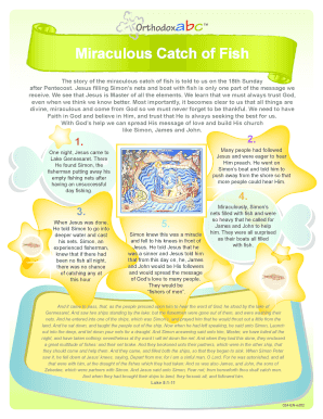 Fillable Online Miraculous Catch of Fish Fax Email Print - pdfFiller